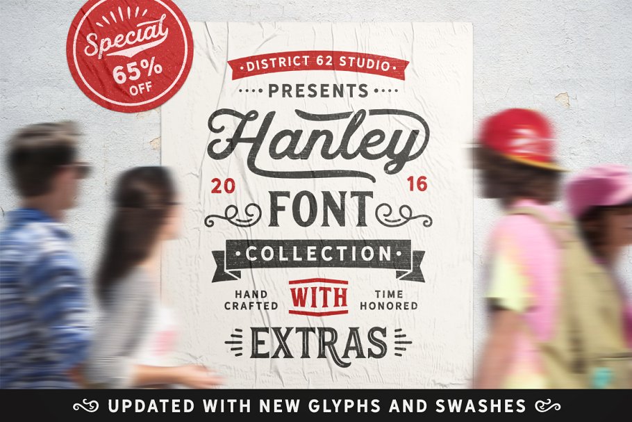 Hanley Font Collection by DISTRICT 62 STUDIO - Typeyeah.