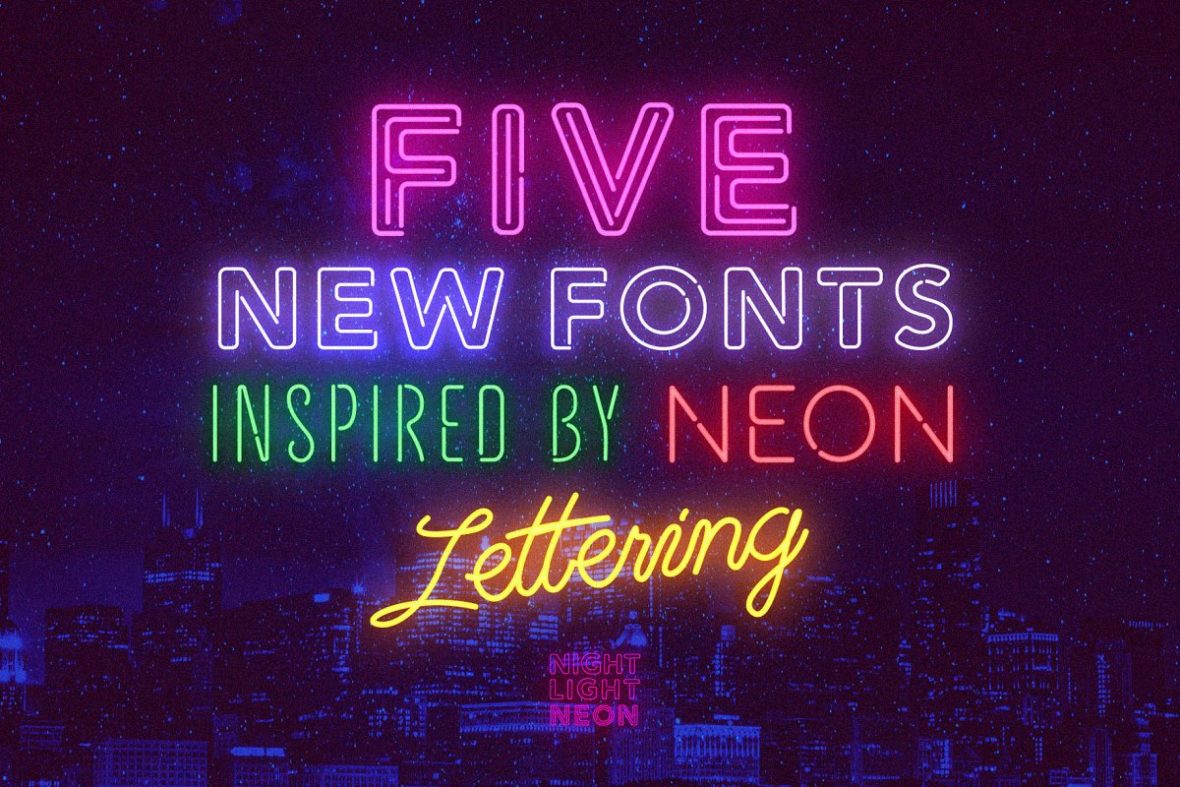 Retro Neon Font Collection by Wingsart Studio - Typeyeah.
