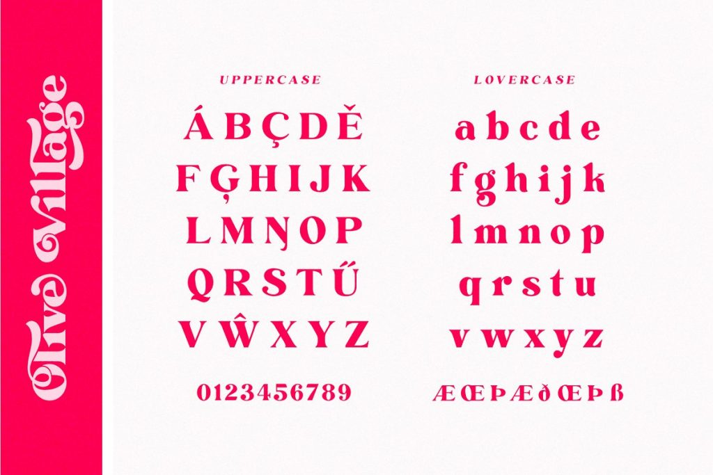 Olive Village, A Vintage Font by Ivan Rosenberg - Typeyeah.